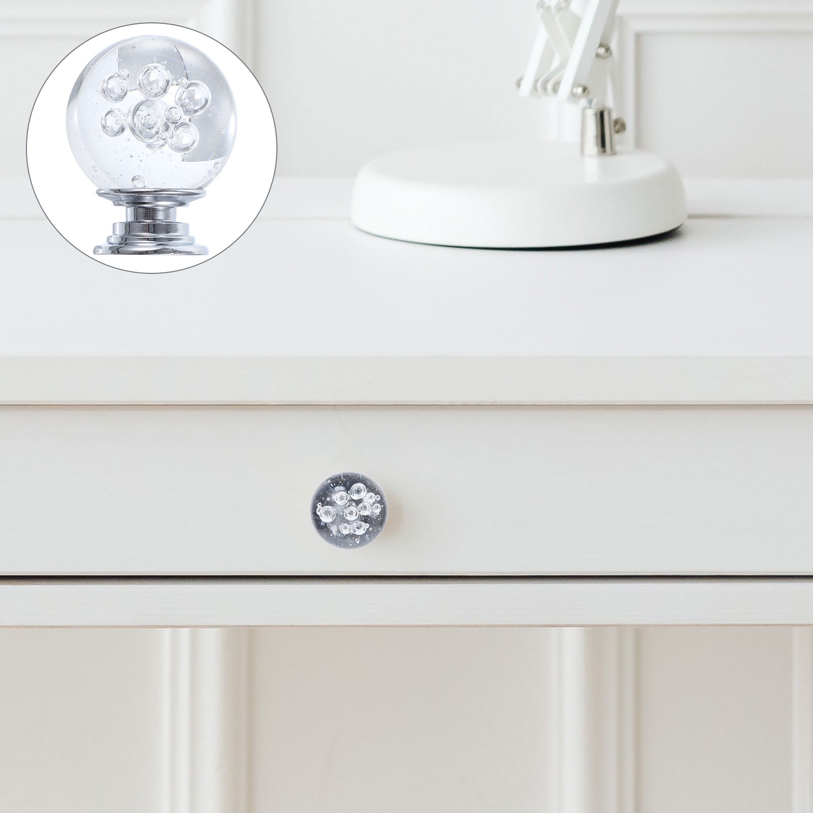 SOPOTUTU Farmhouse Cabinet Knobs Drawer Handle Crystal Transparent ...