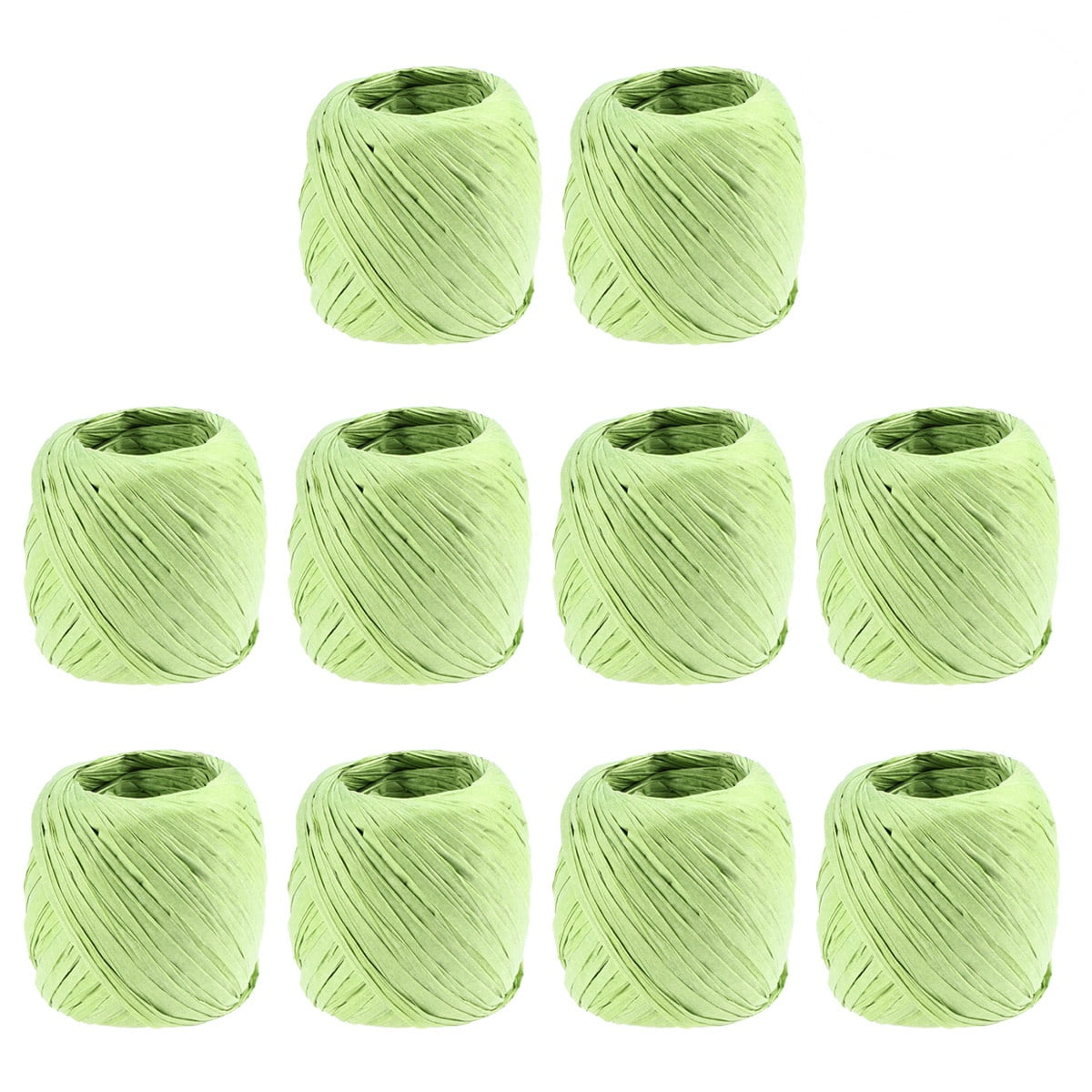 SOPOTUTU 10Pcs Natural Raffia String for Diy Crafts and Christmas ...