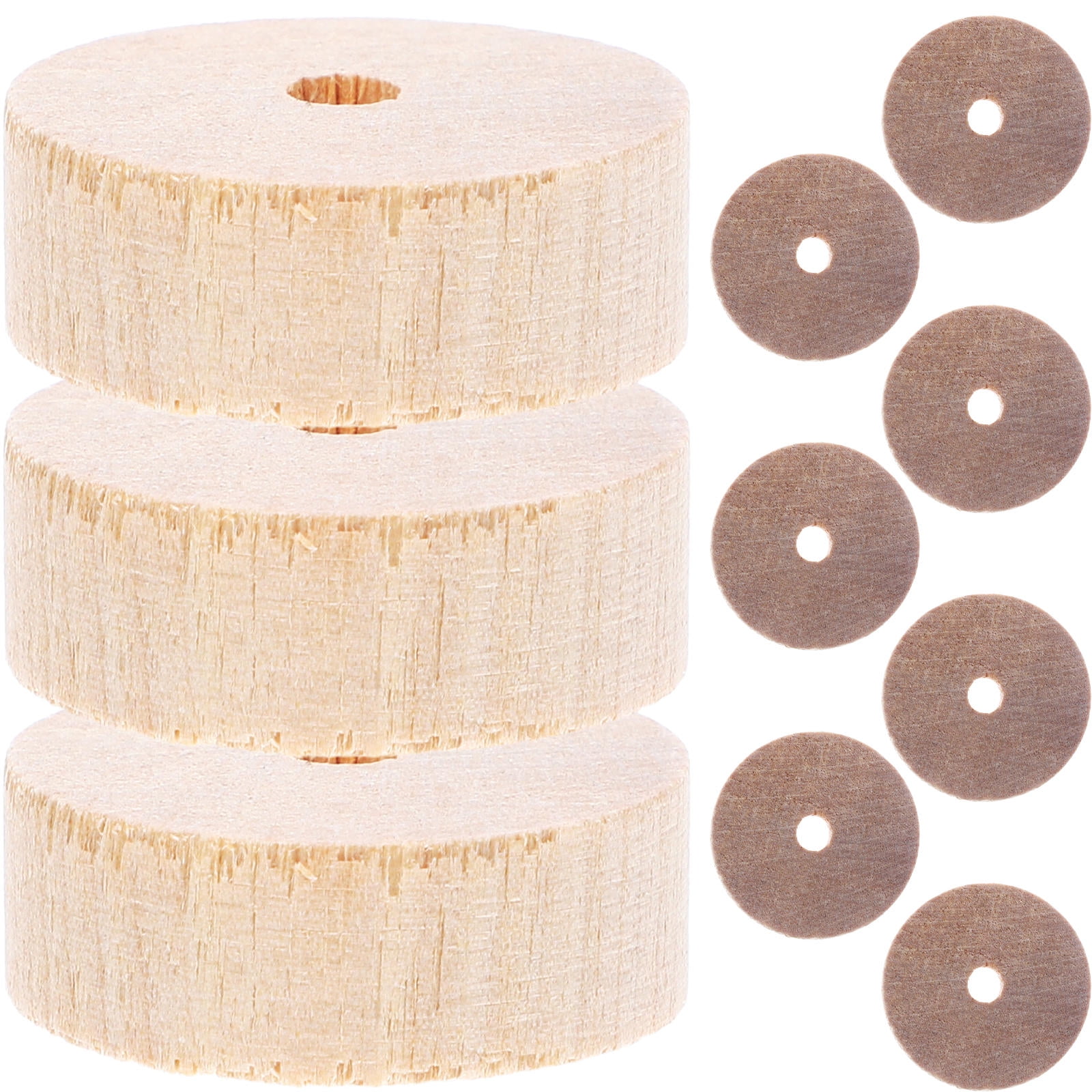 SOPOTUTU 10Pcs Small Wood Wheels for Crafts and Toy Accessories Round ...