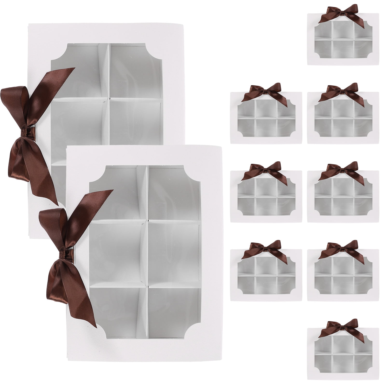 SOPOTUTU Simple Design White Paper Muffins Box 10pcs - Walmart.com