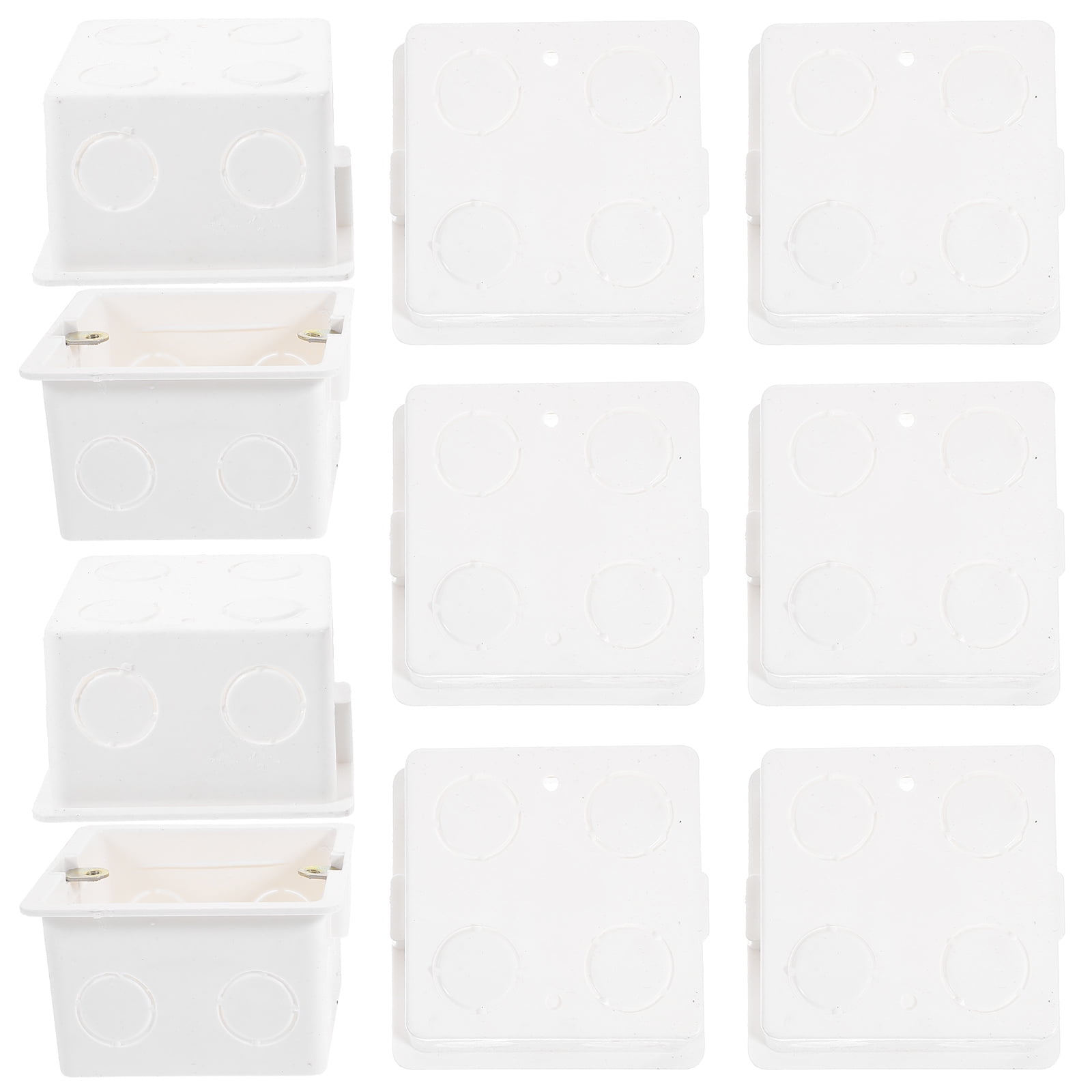 SOPOTUTU 10Pcs Wall Mounted Socket Box Junction Box Concealed Design ...