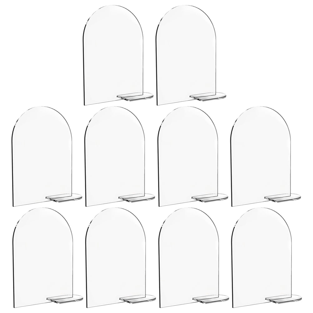 SOPOTUTU 10Pcs Clear Wedding Table Card Holders Transparent Acrylic ...