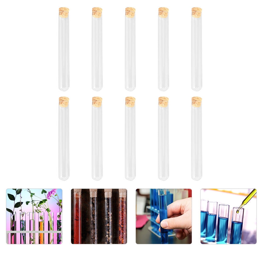 SOPOTUTU 10Set Laboratory Test Tubes Glass Storage Tubes For Heating ...