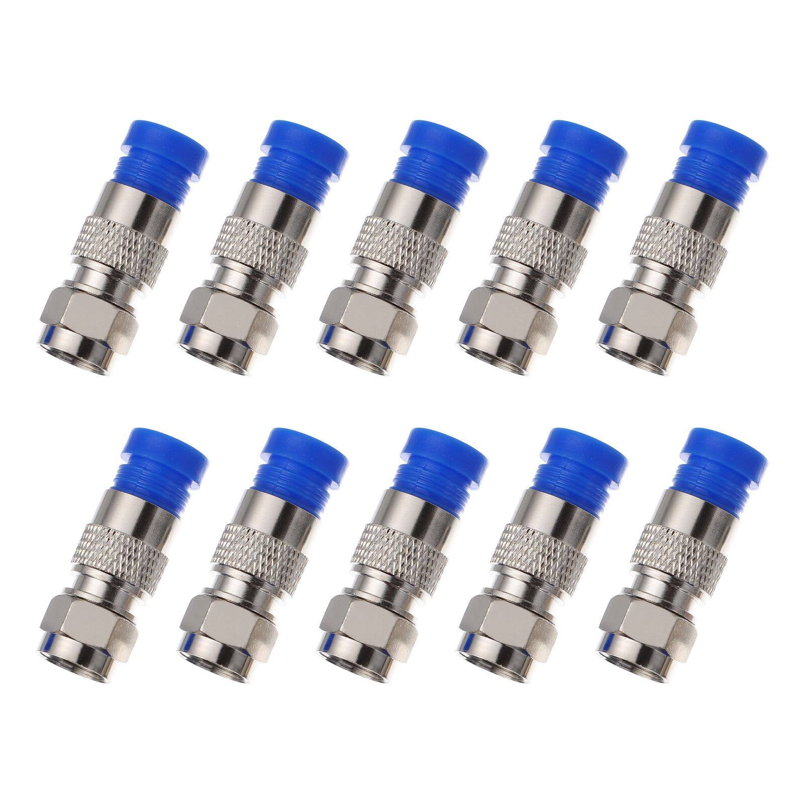 SOPOTUTU Crimp Connector Coaxial Cable Ends Polyethylene 10pcs ...