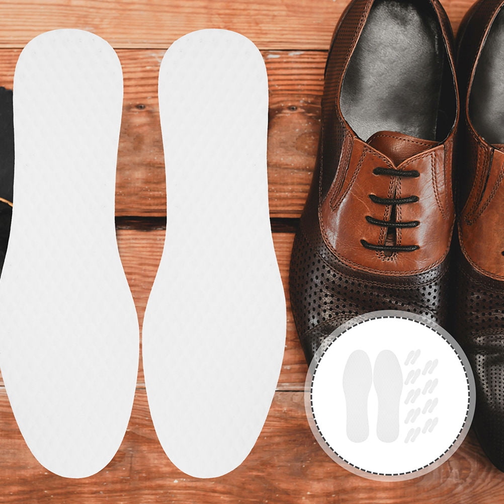 SOPOTUTU 20 Pairs Replaceable Shoe Insoles 10x3.3in White Paper Inserts ...