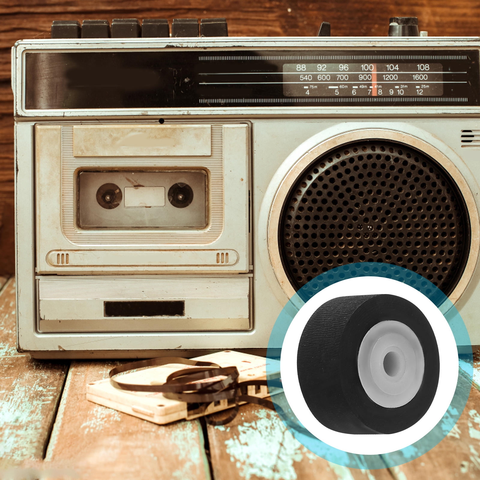 SOPOTUTU 12Pack Black Pinch Roller for Tape Recorder Wheel Devices ...