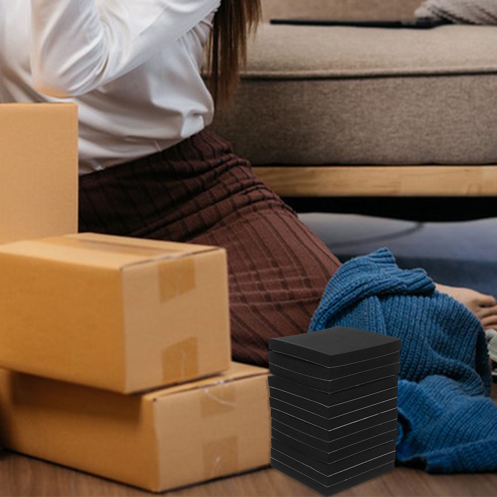 SOPOTUTU Foam Insulation Sheets Foam Pads Black 12-Pcs - Walmart.com