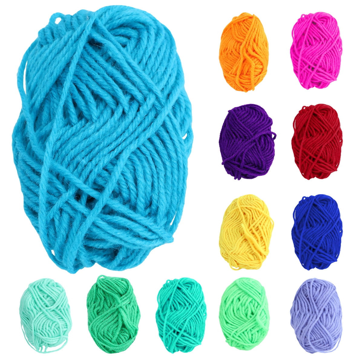 SOPOTUTU Yarns Knitting Yarn Craft Enthusiasts Assorted Color DIY Knitting Work 12Pcs - Walmart.com