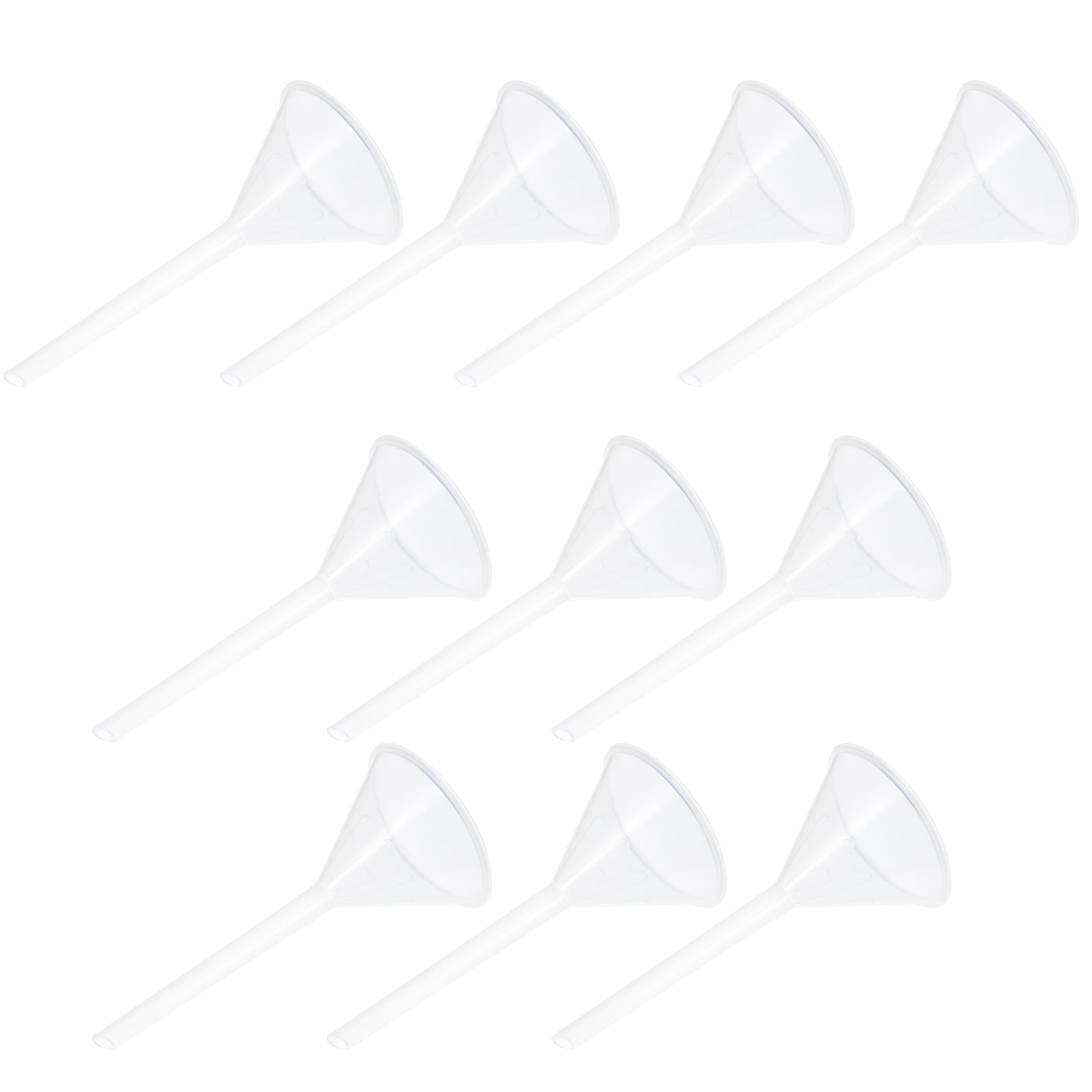 SOPOTUTU 12Pcs Transparent Funnel for Liquids PP Plastic Leak ...