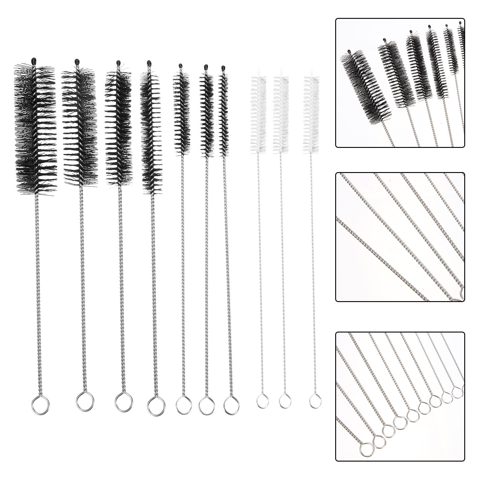 SOPOTUTU 13Pcs Stainless Steel Nylon Cleaning Brushes for Straws Tubes ...