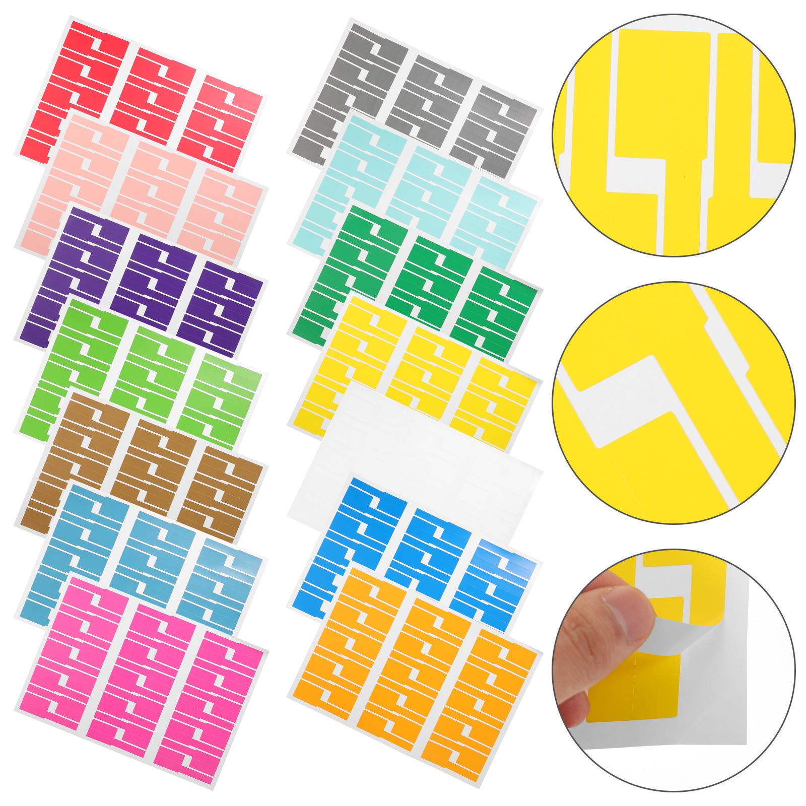 SOPOTUTU 14 Sheets Color Coding Cable Labels Stickers for Cables Wires ...