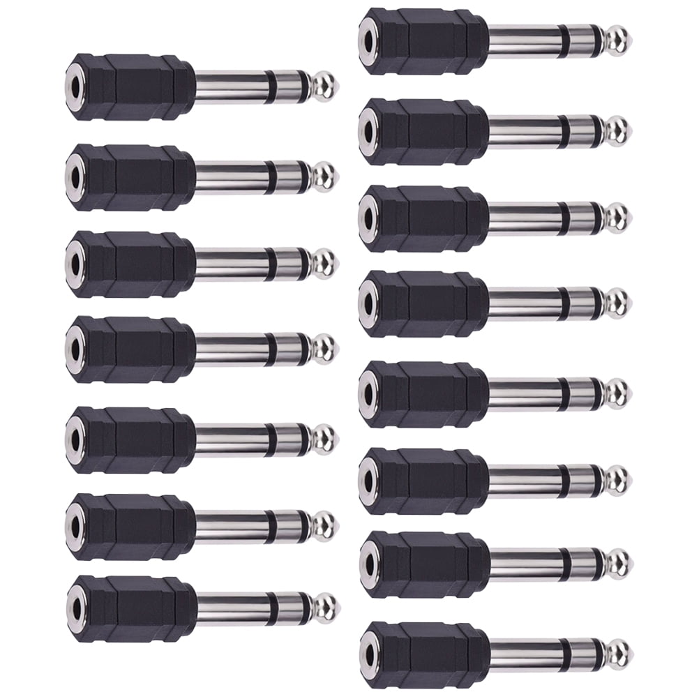SOPOTUTU 15Pcs 6.5mm to 3.5mm Stereo Audio Adapter Plug for Microphone ...
