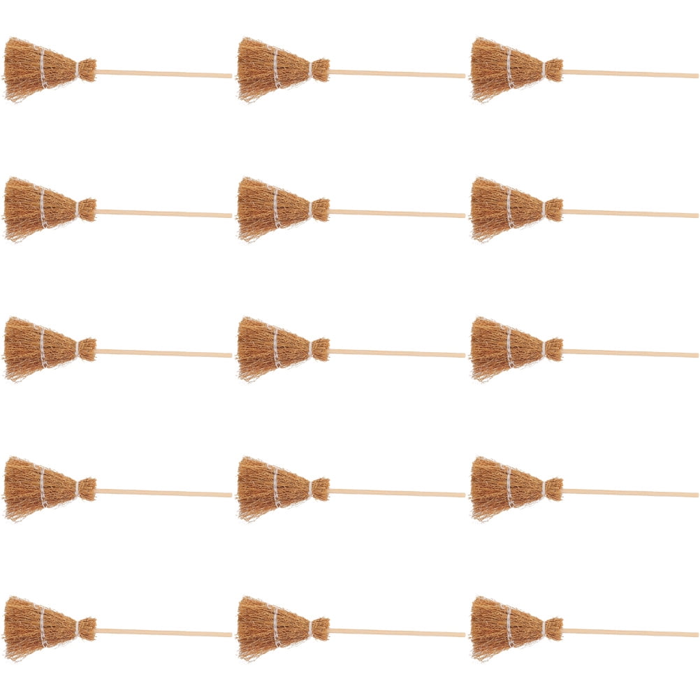 SOPOTUTU 15Pcs Miniature Broom Shape Wooden Mini Brooms Adorn For Craft ...