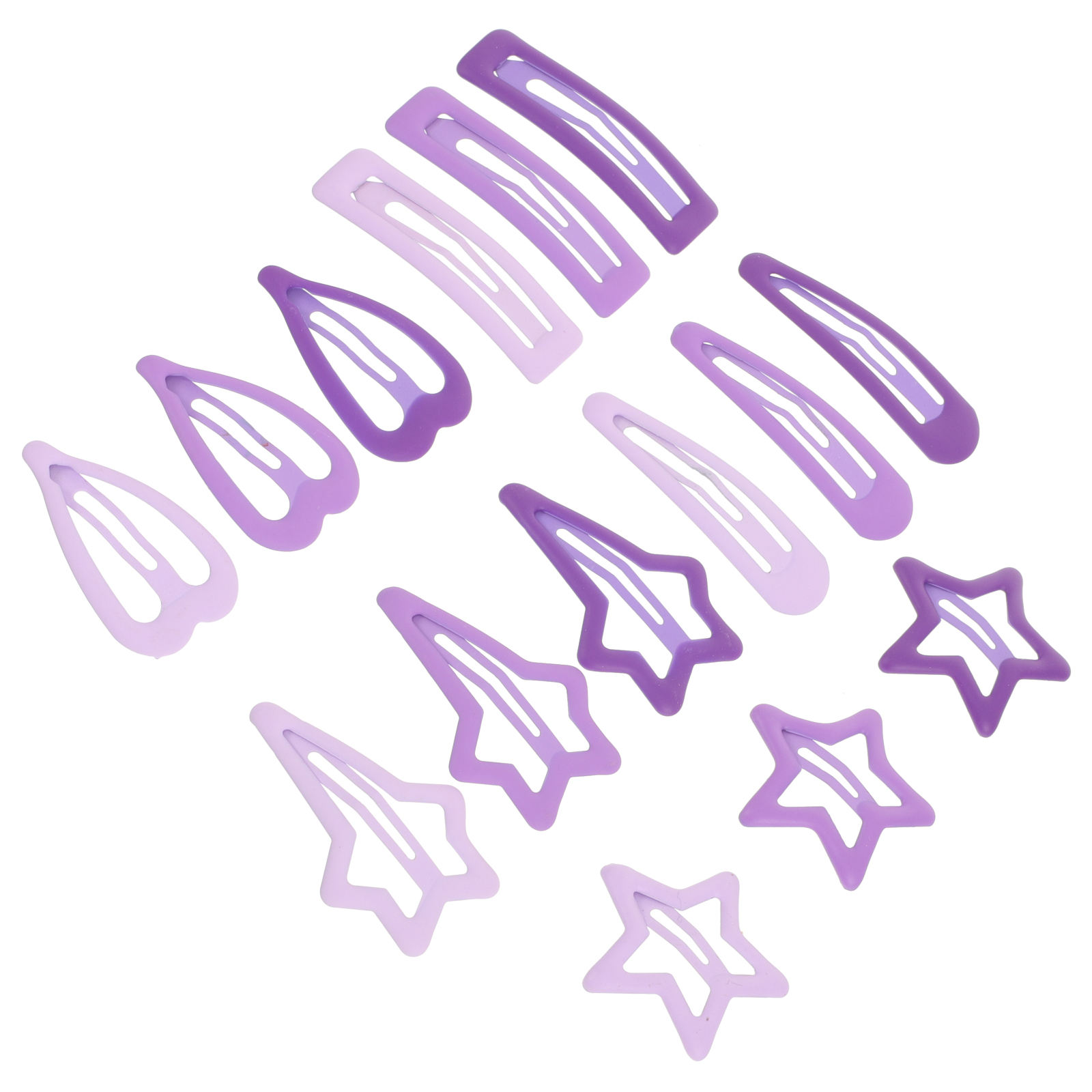 SOPOTUTU 15Pcs Star Shaped Mini Hair Clips for Girls in Purple Color ...