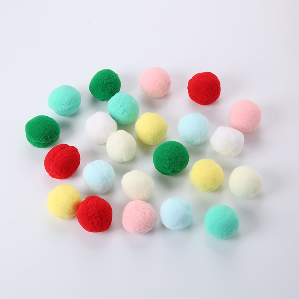 SOPOTUTU 15Set Plush Ball Assorted Color Pet Toys Cat Balls Toys 2Inch ...