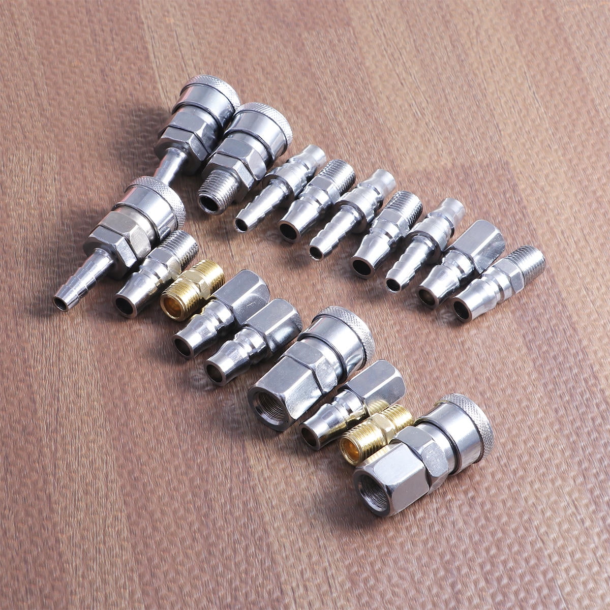 SOPOTUTU 18Pcs Iron Fast Joint Kit for Industrial Use Air Fittings ...