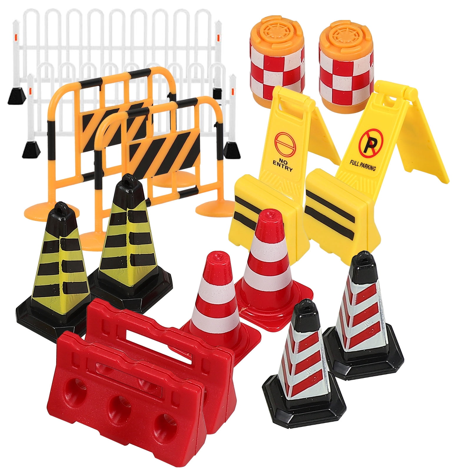 SOPOTUTU 18Pcs Traffic Sign Models Assorted Colors for Realistic ...