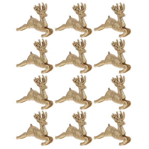 SOPOTUTU 18Pcs Tree Toppers Reindeer Centerpieces for Tables Golden ...