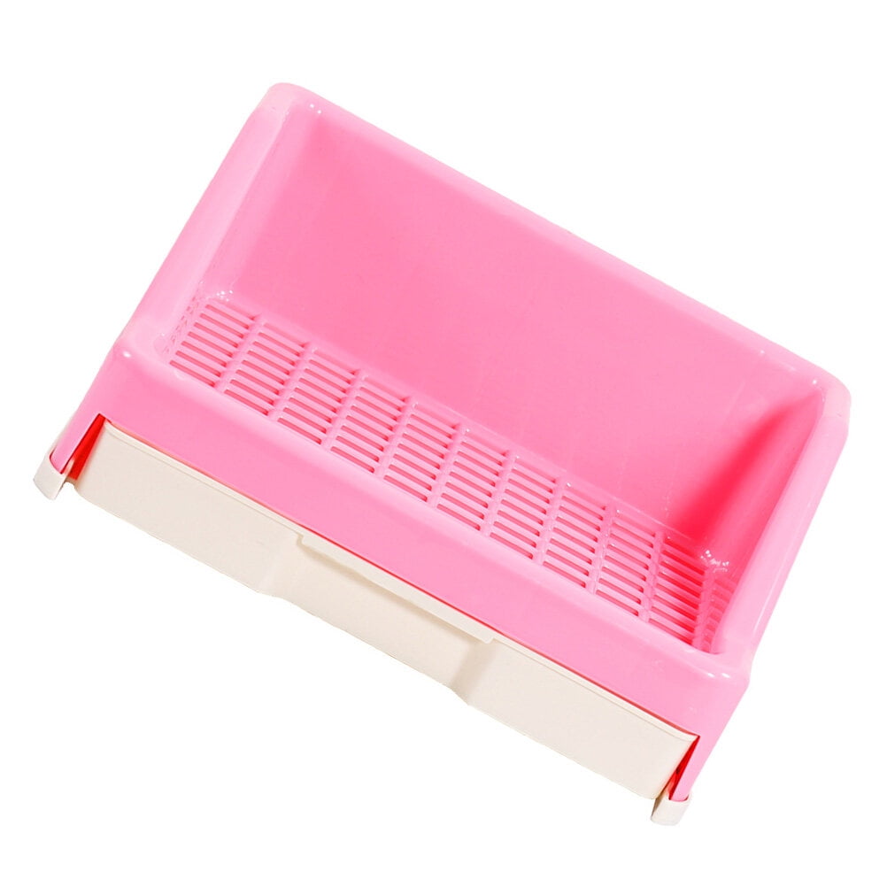 SOPOTUTU 1Pack Animal Litter Pans Plastic Durable Design for Rabbit and ...