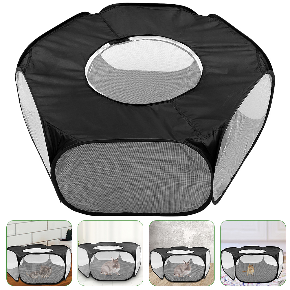 SOPOTUTU 1Pack Animal Play Pen in Black with Prevent Escape and ...