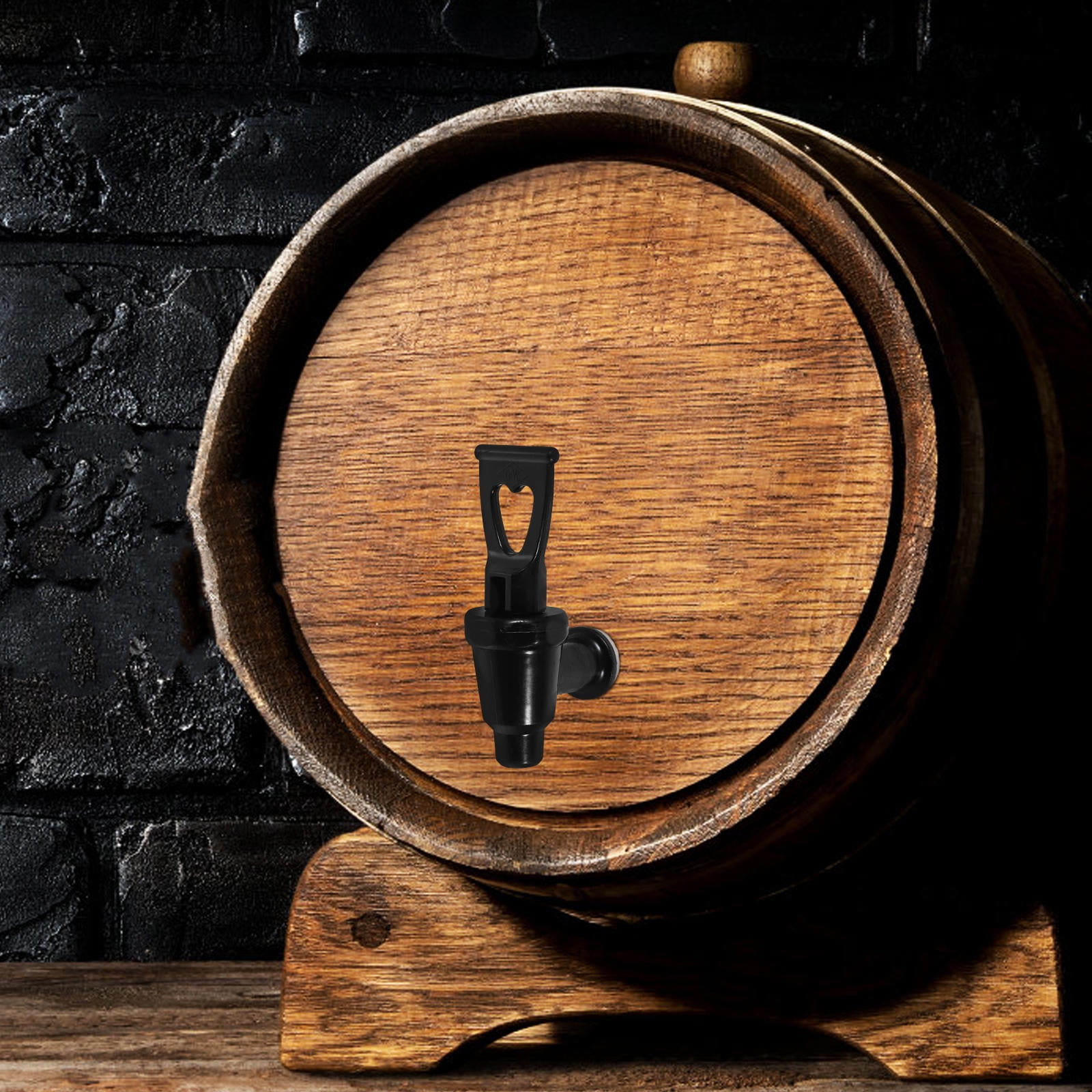 SOPOTUTU 1Pack Black Plastic Spigot for Beverage Dispensers with Round ...