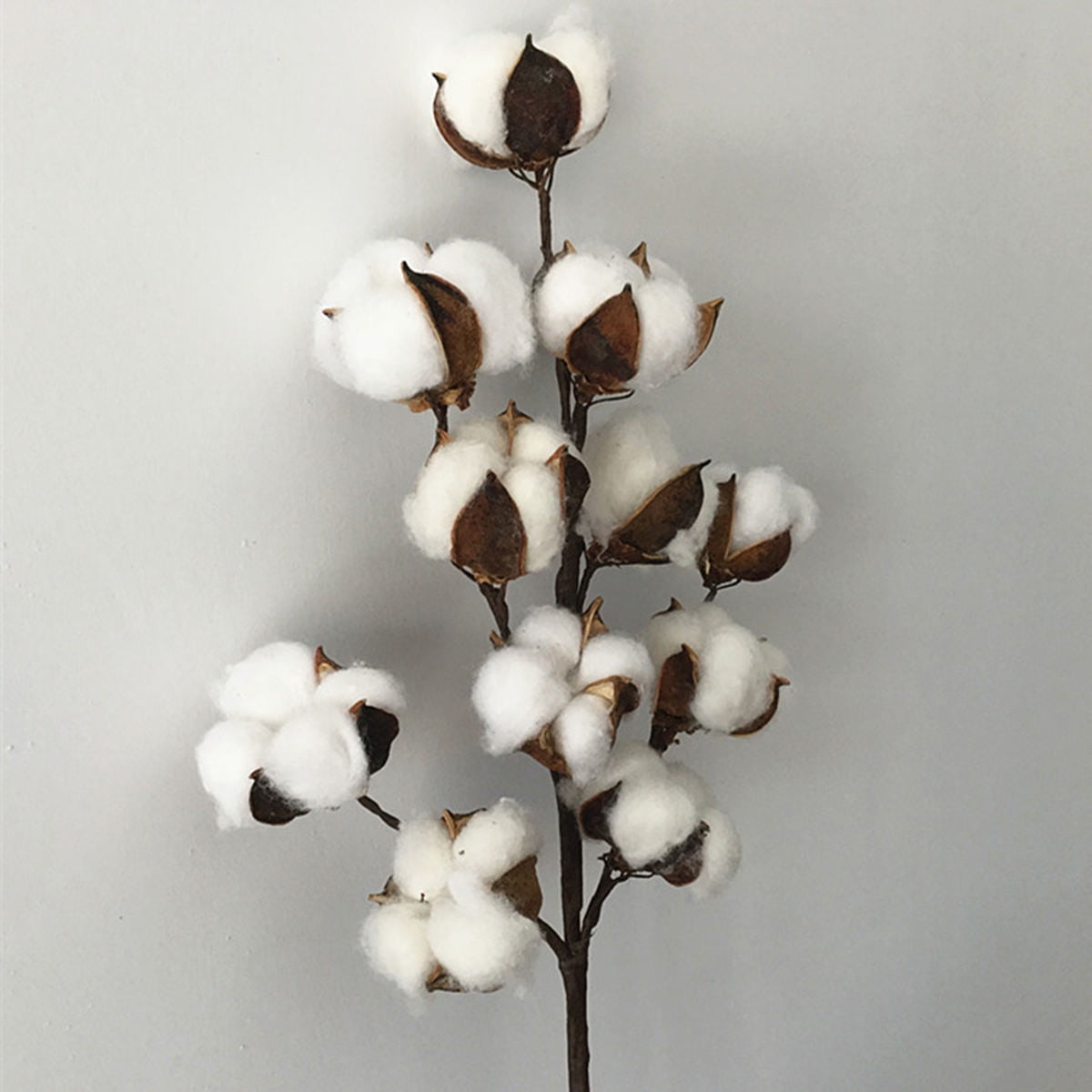 SOPOTUTU Faux Cotton Stems Multi Colored Ideal for DIY Wreaths and ...