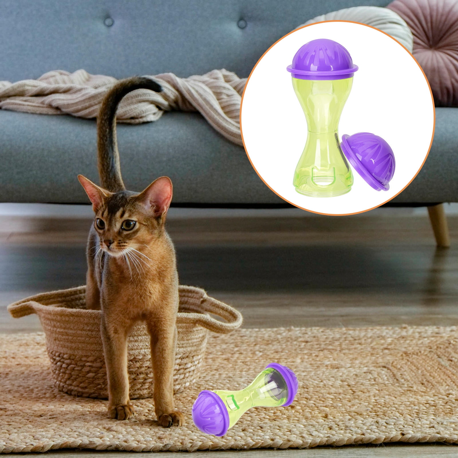 SOPOTUTU 1Pack Dog Treat Dispenser Toy Shape Plastic for ...