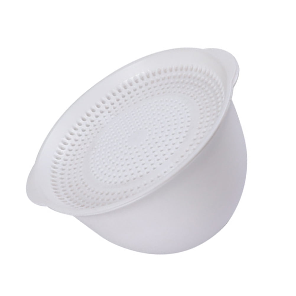 SOPOTUTU Microwavable White Plastic Kitchen Draining Basket 1Set ...
