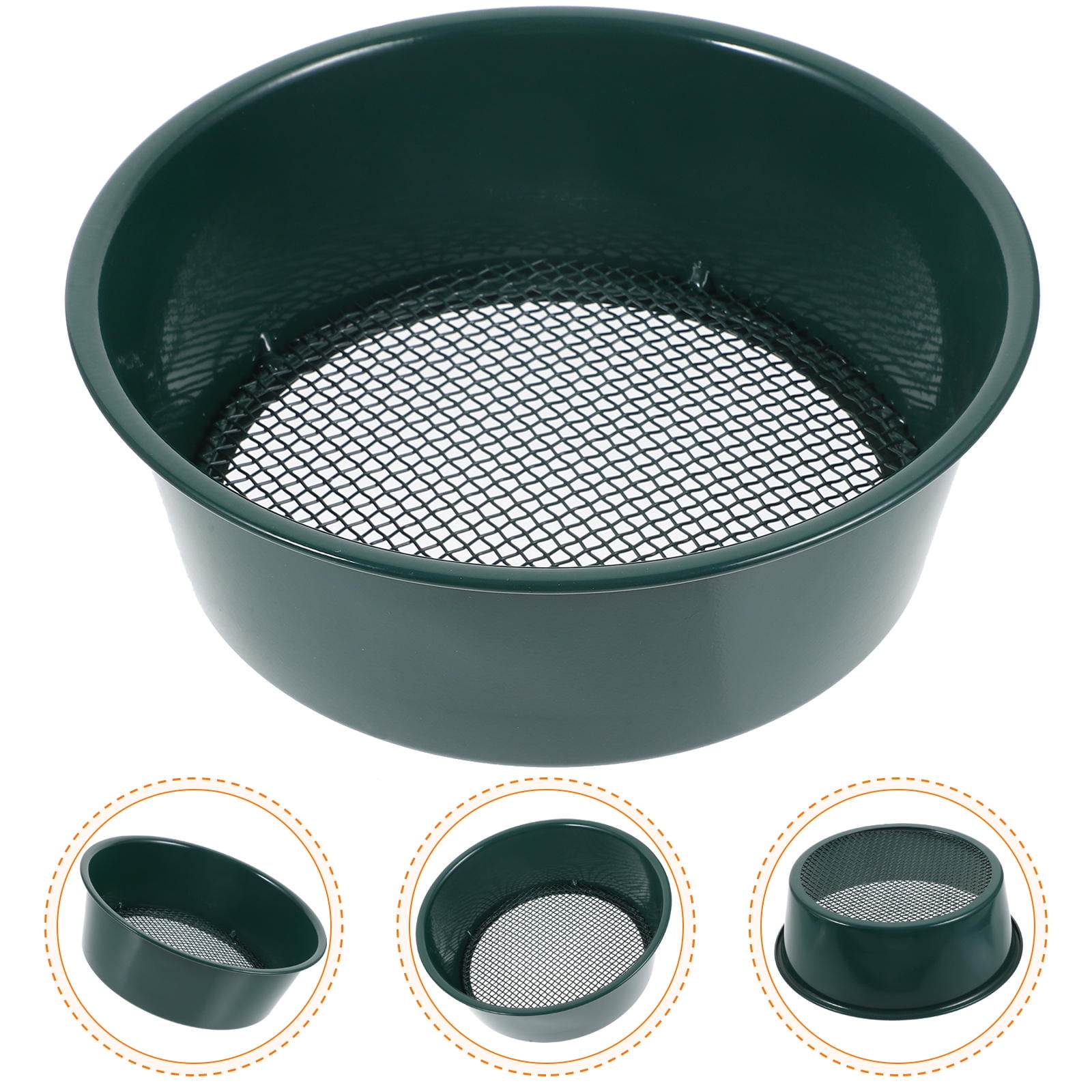 SOPOTUTU 1Pack Metal Soil Sifter for Rocks Garden Use Round Iron Mesh ...