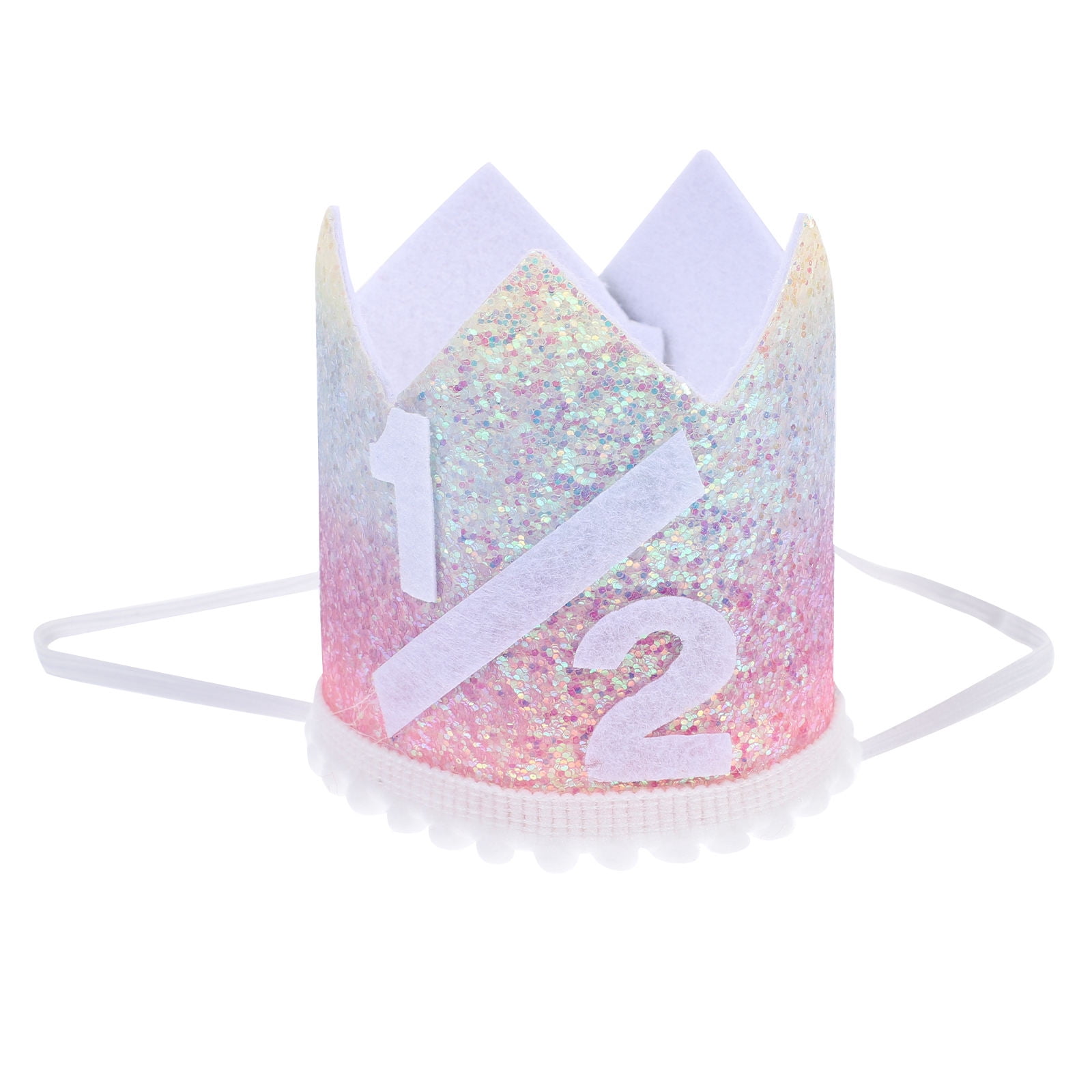 SOPOTUTU 1Pack Party Tiara Hat Multi Colorful Crown Shaped Non Woven ...