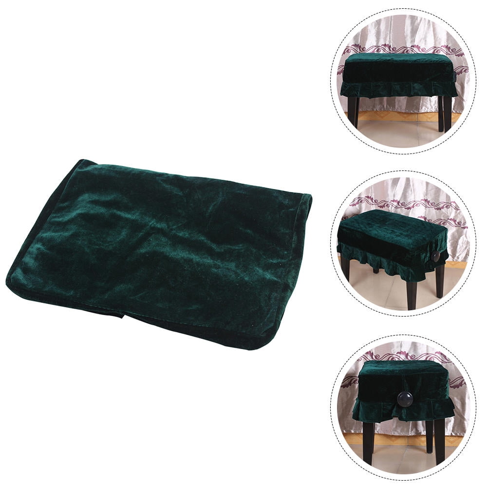 SOPOTUTU Premium Dark Green Piano Stool Cover for Comfortable Seating ...
