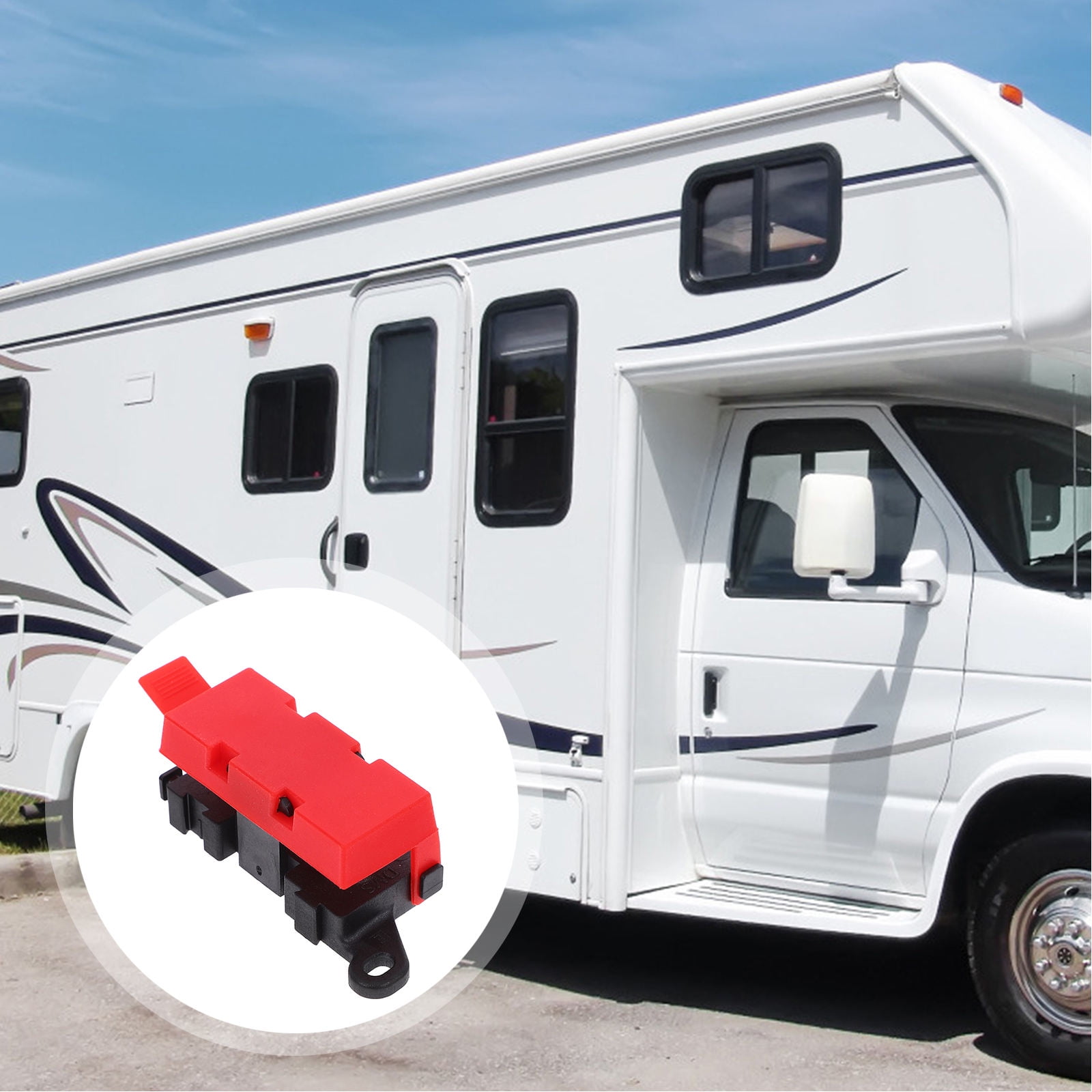 SOPOTUTU Car Audio Fuse Block Automotive Power Distribution Fused Red ...