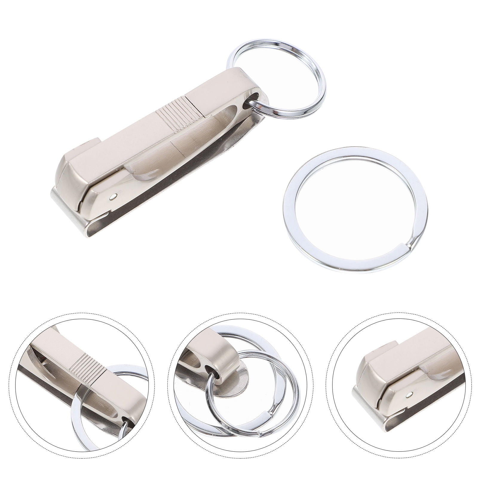 SOPOTUTU 1Pack Titanium Quick Release Keyring for Men and Women 7.5X3 ...