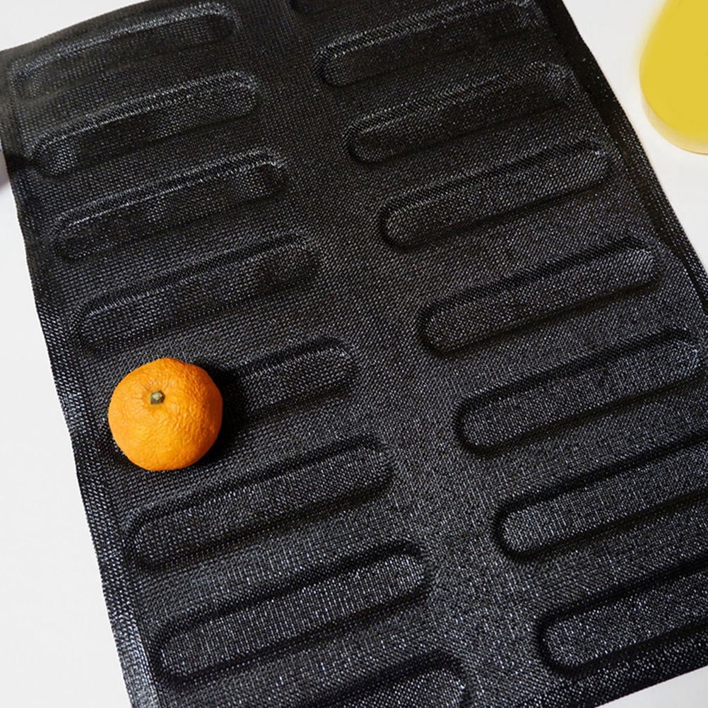 SOPOTUTU Black Silicone Nonstick French Bread Baking Tray Home Kitchen ...