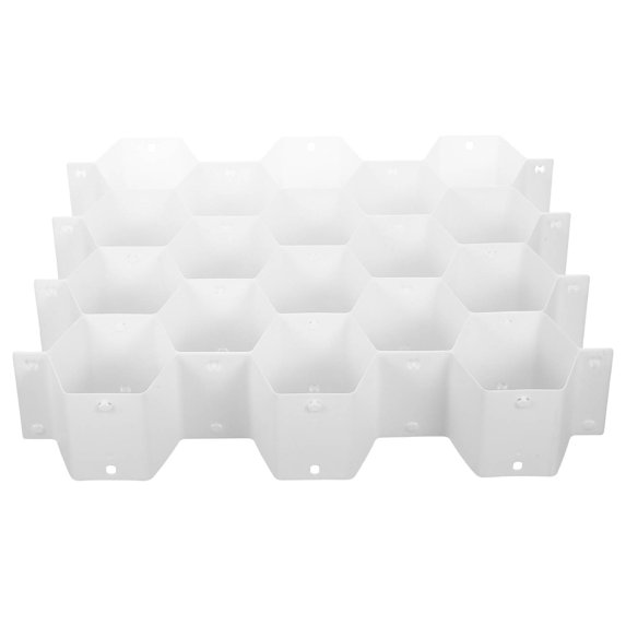 SOPOTUTU 1Pc White Plastic Drawer Divider Organizer Snap Buckle Modular ...