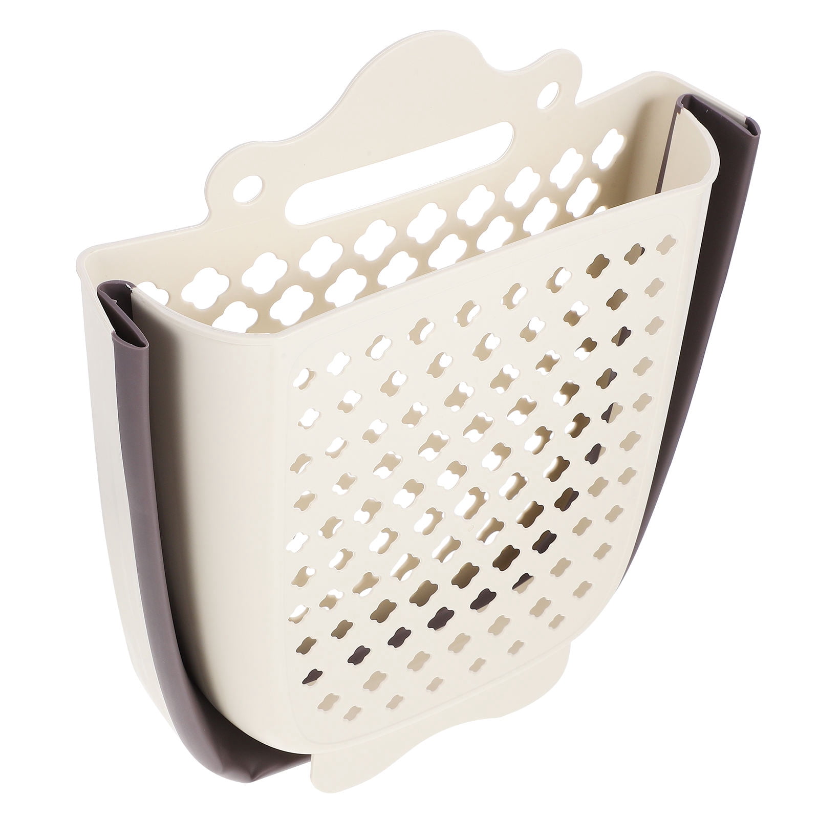 SOPOTUTU Simple Design Laundry Basket Beige Plastic 1Set 13.6X11.2X6 ...