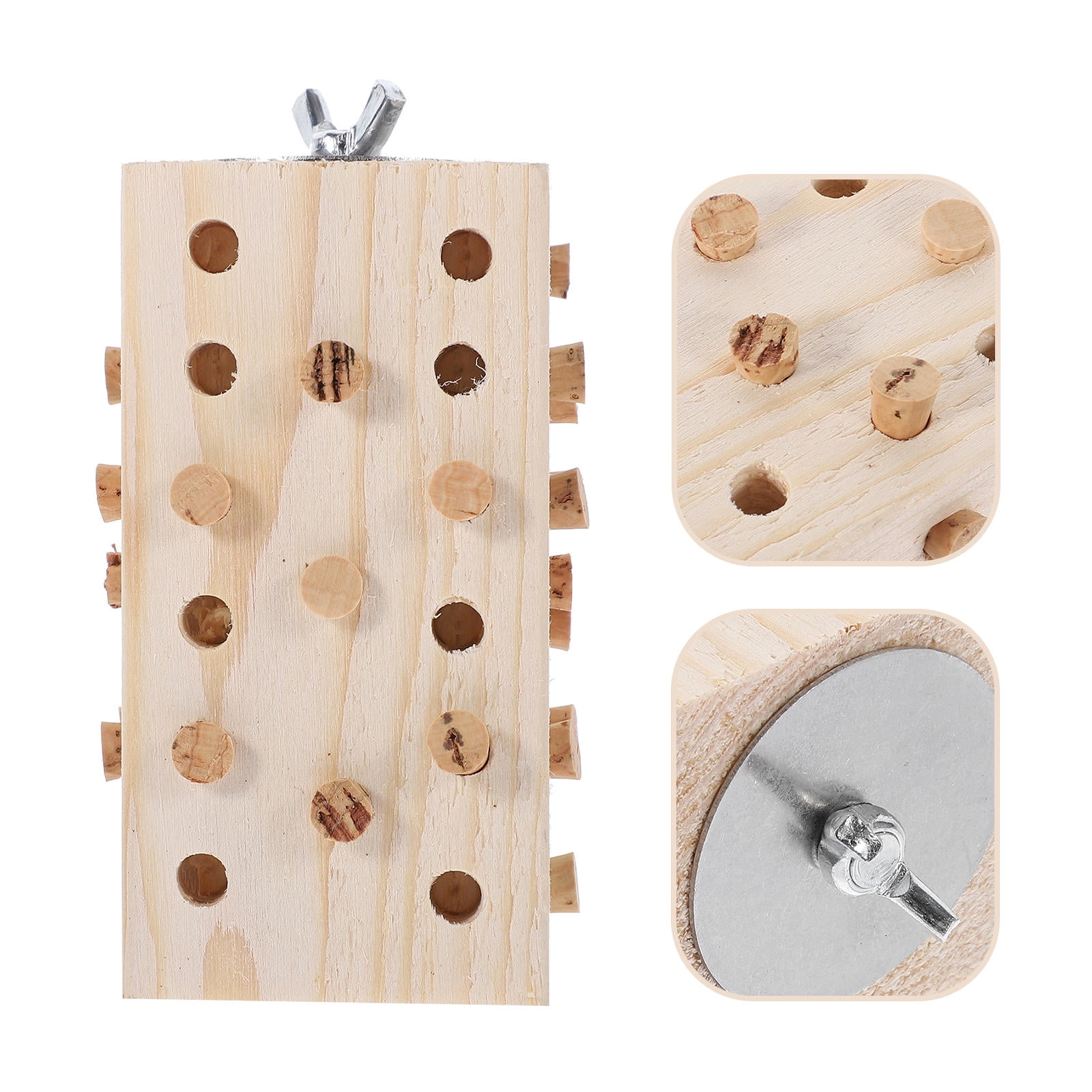 SOPOTUTU 1Pcs Conure Foraging Toys Wooden Block Chewing Toy Assorted ...