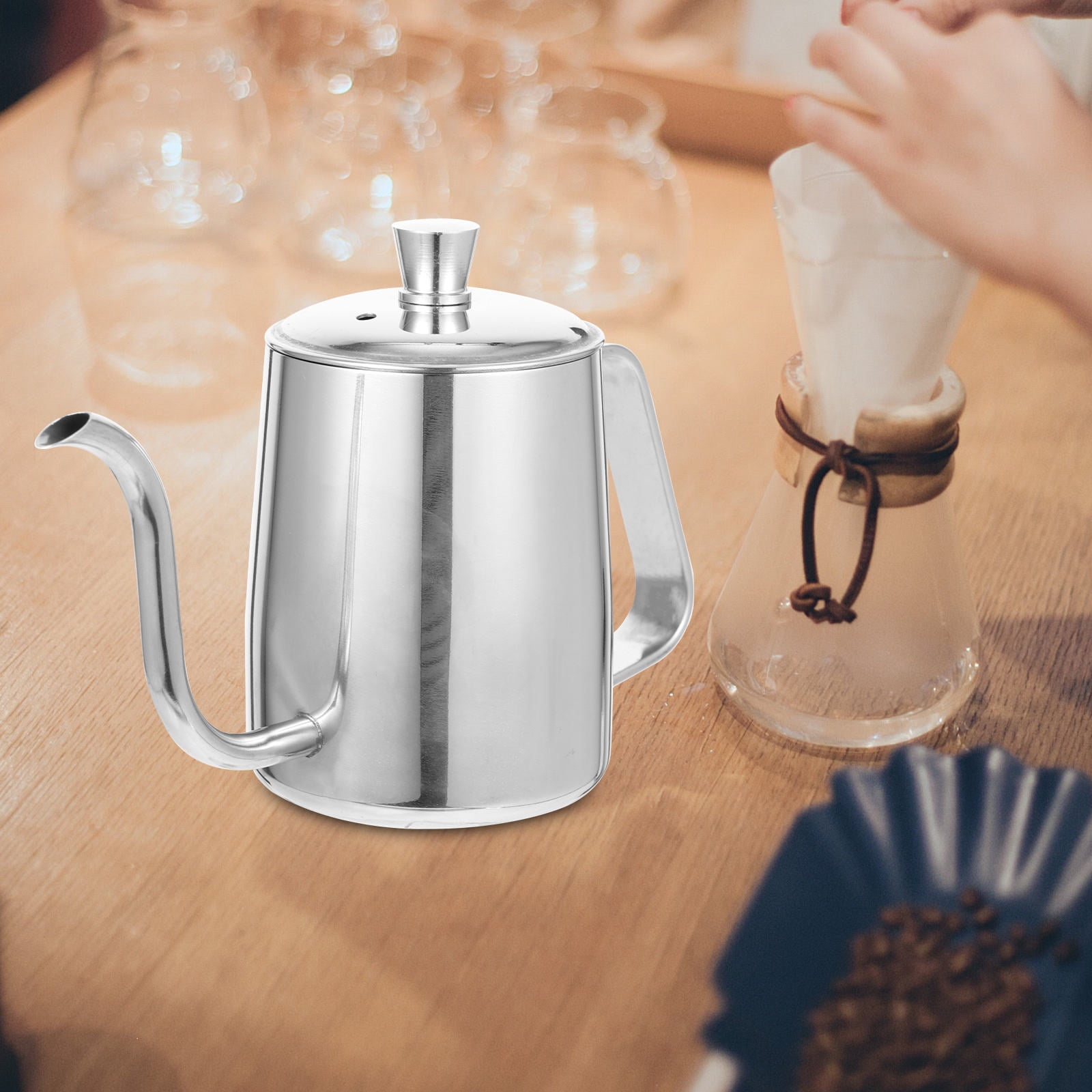 SOPOTUTU 1Pcs Hand Brewing Kettle Anti-Scald Lid Rich Coffee Extraction ...