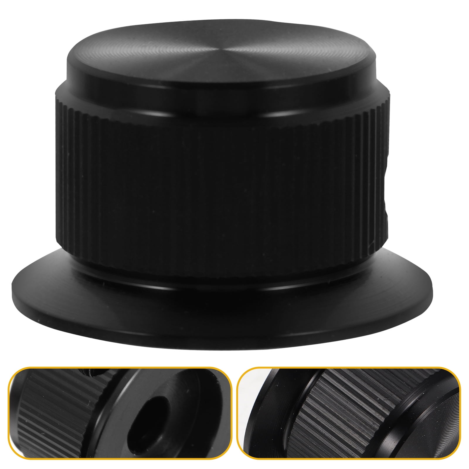SOPOTUTU Metal Potentiometer Knob Black 1Pack Cap Shape Aluminum Alloy Volume Control - Walmart.com
