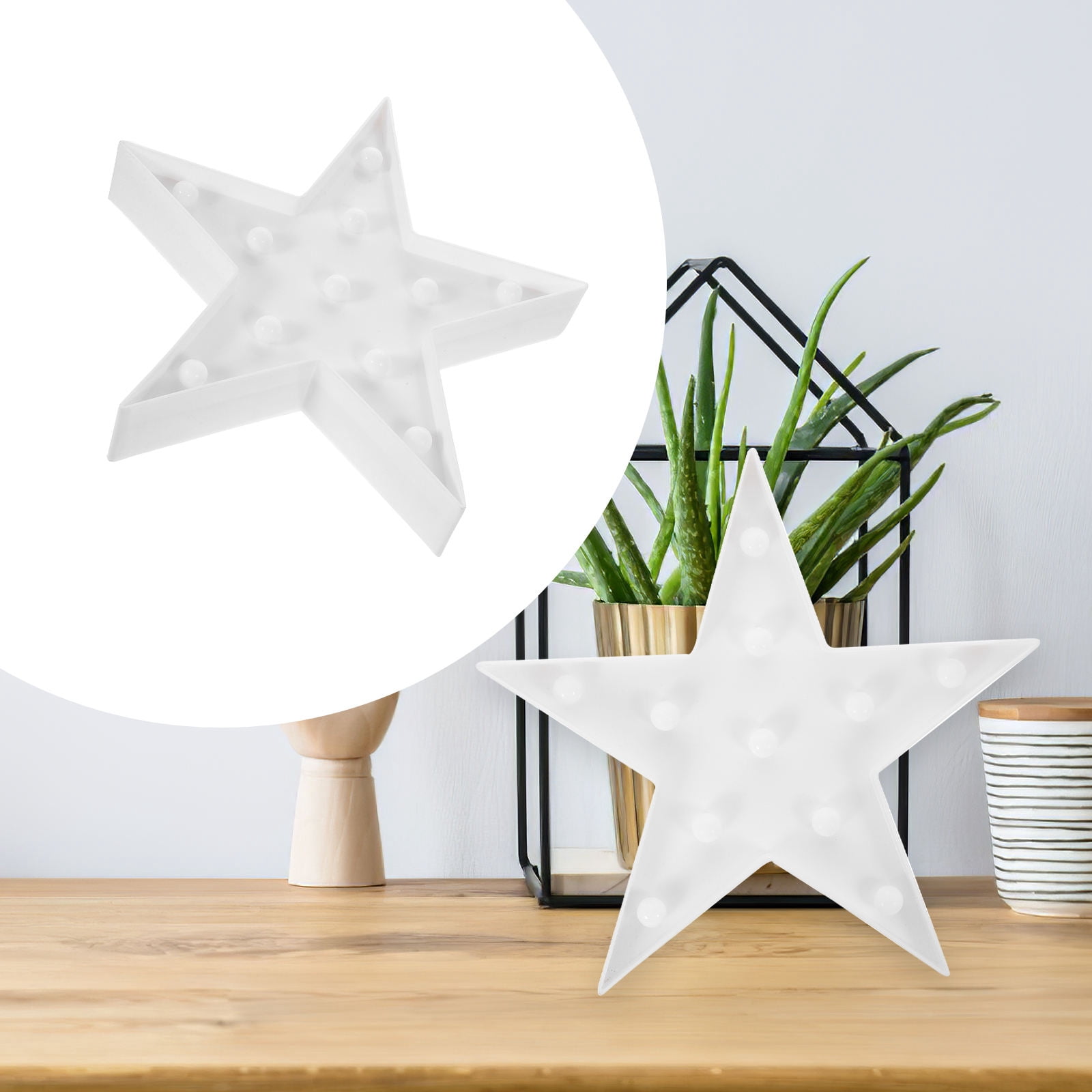 SOPOTUTU LED Five Pointed Star Wall Lamp for Bedroom and Party Lighting ...