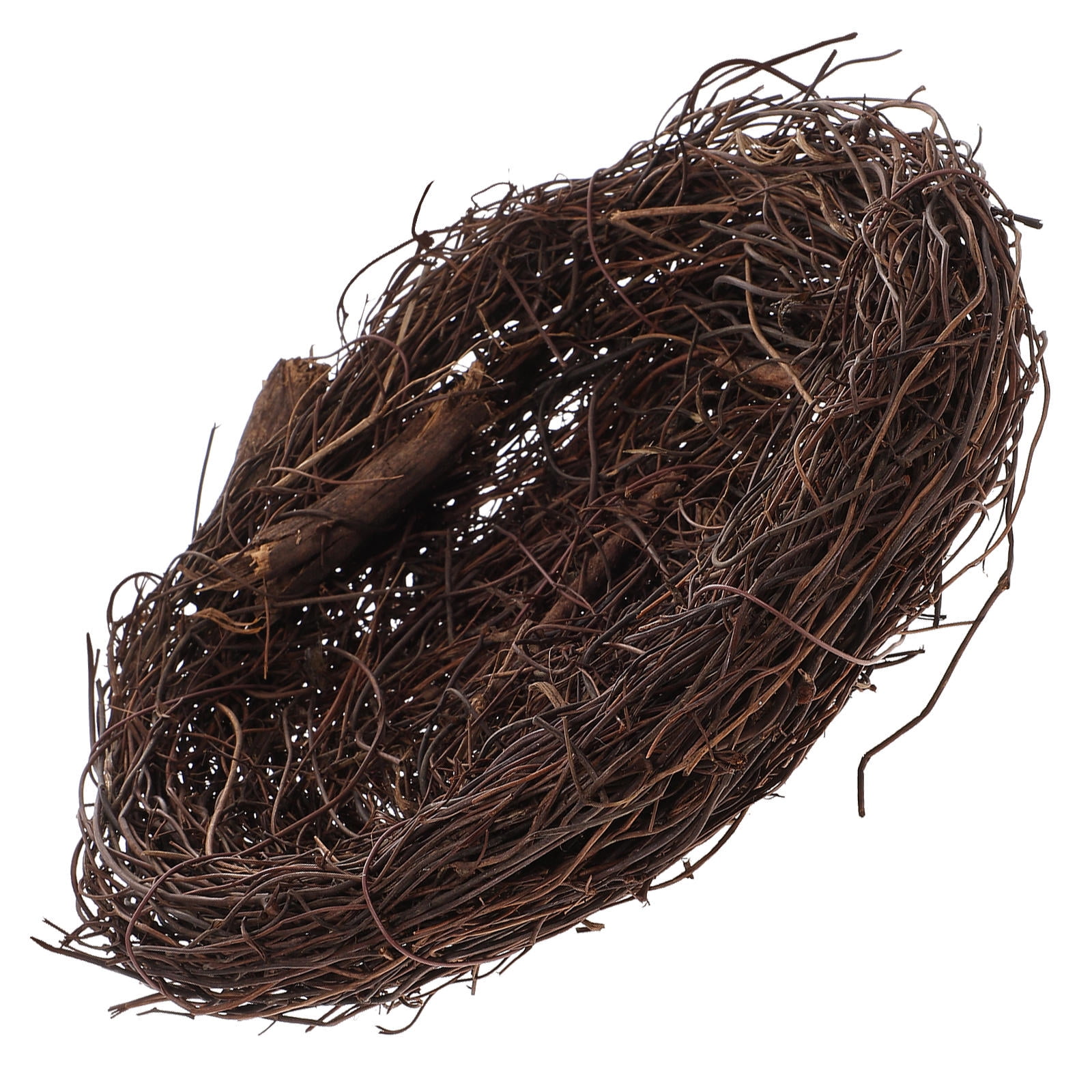 SOPOTUTU Bird Nestpe Artificial Bird Nest Ornament Dark Brown 1Pcs ...