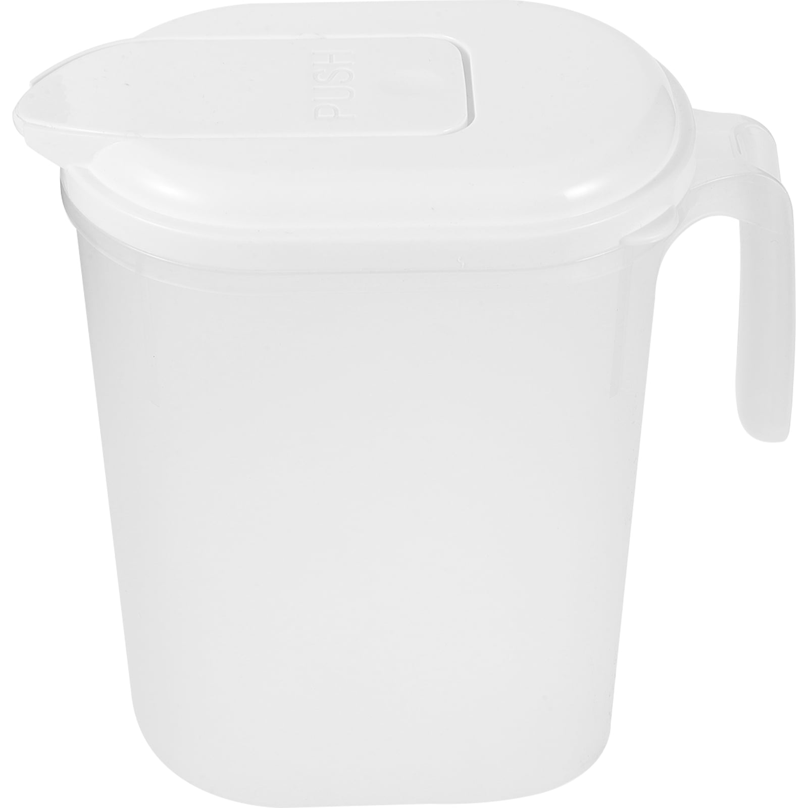 SOPOTUTU White PP Plastic Water Pitcher with Lid for Storage and ...
