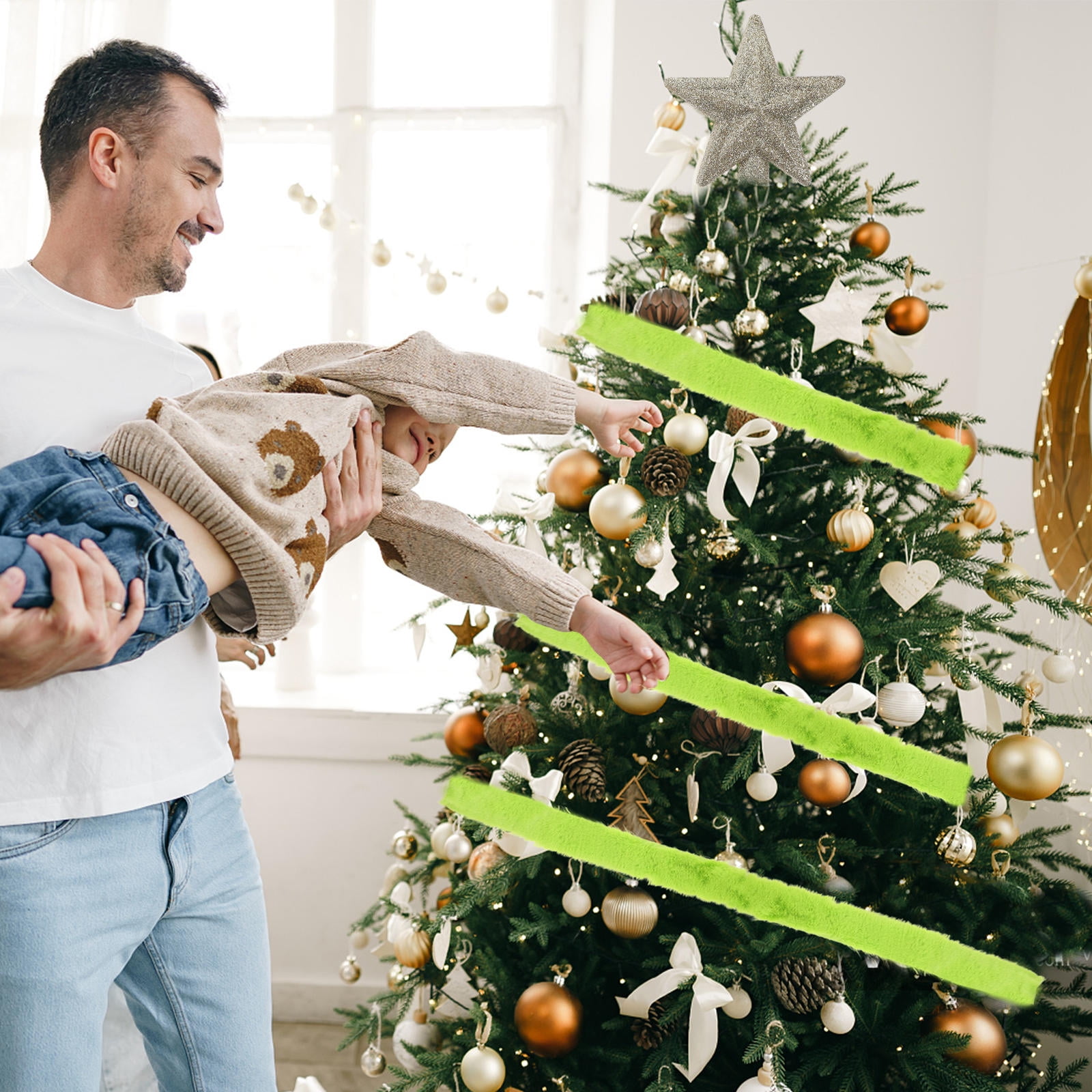 SOPOTUTU 1Set Faux Fur Ribbon For Clothing And Phone Cases Green Diy ...