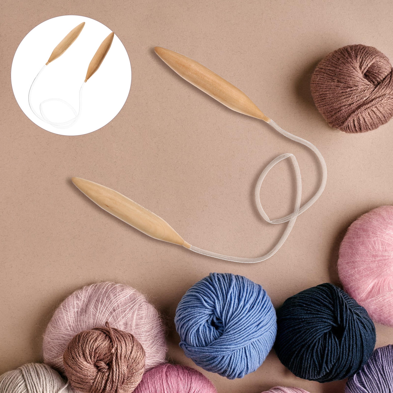 SOPOTUTU Safe Reliable Wooden Hand Weaving Needles for Family Gift ...
