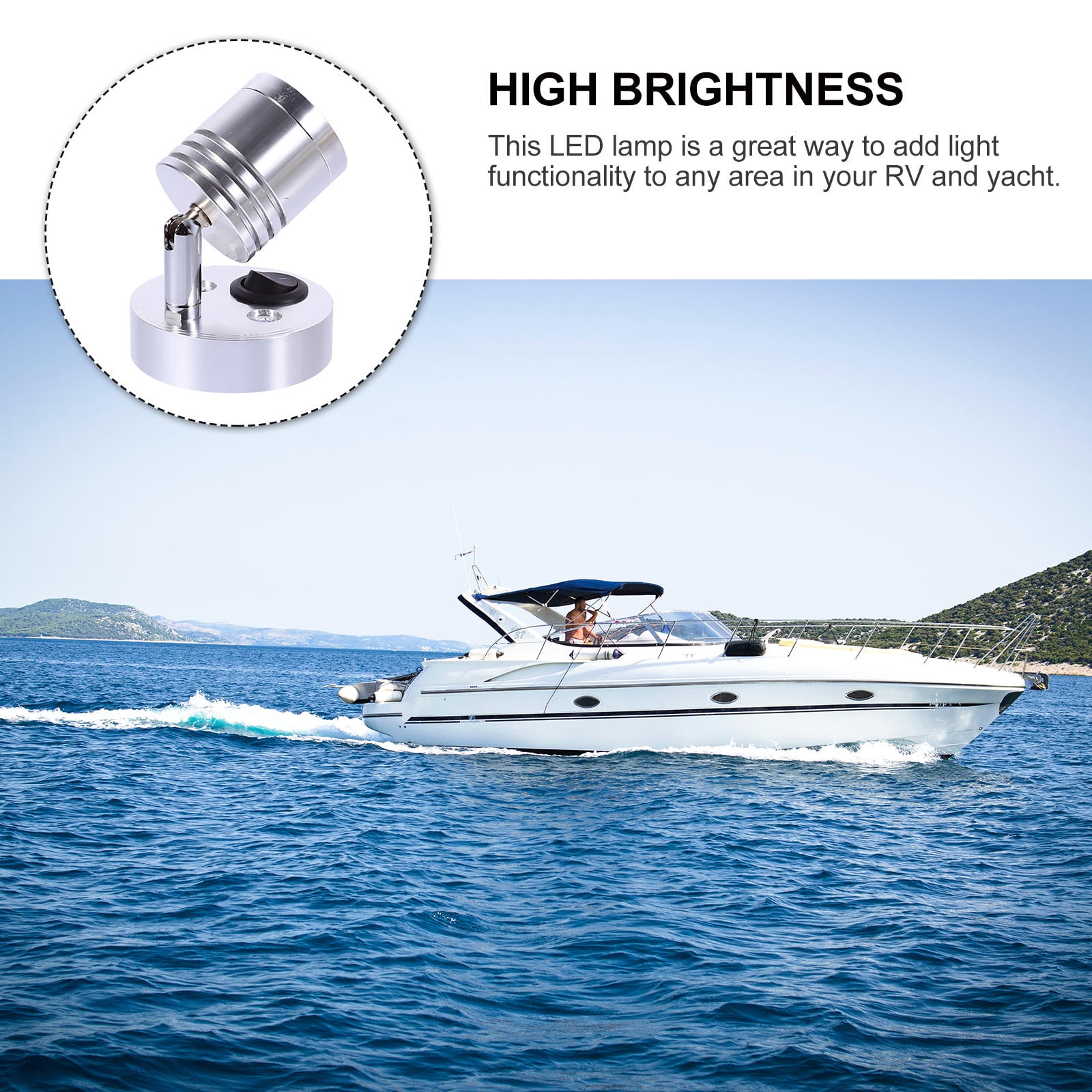 SOPOTUTU 1Set Led Lamp For Rv Wall Mount Lamp With Silver Color And ...
