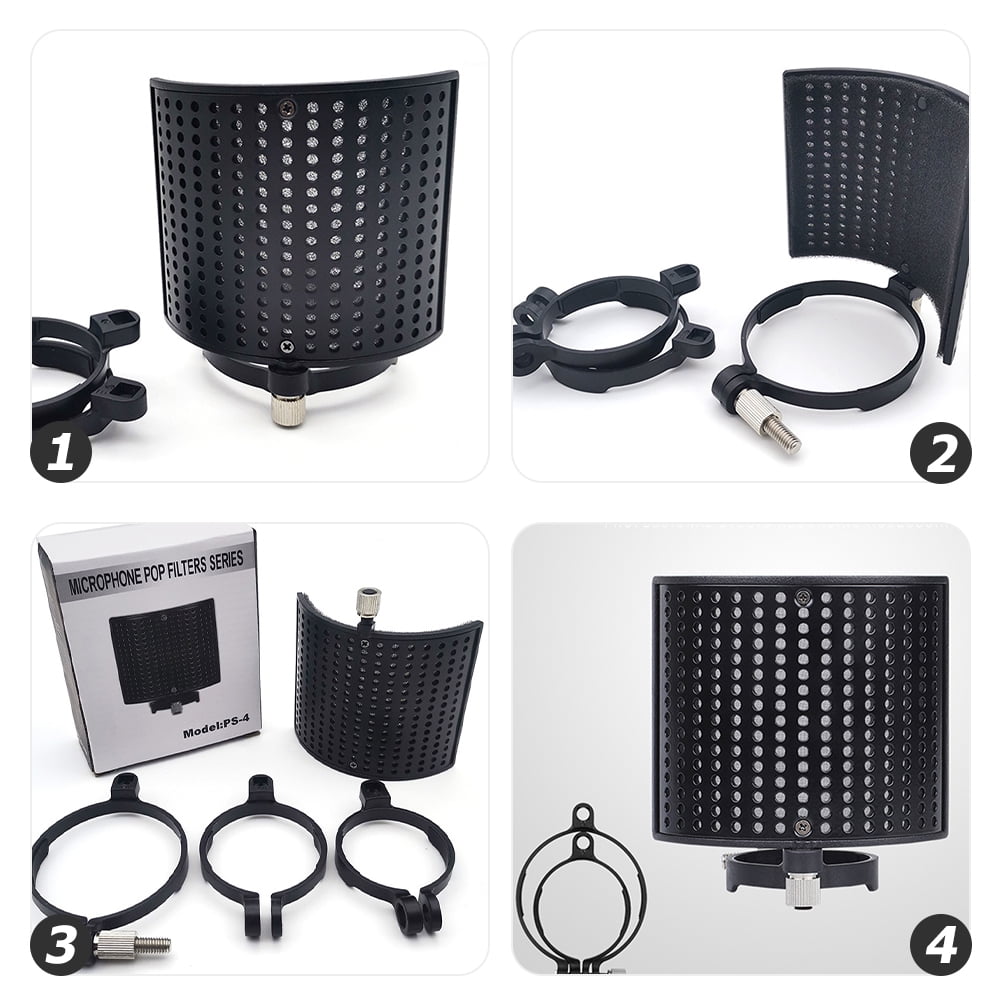 SOPOTUTU U Shape Metal ABS Plastic Microphone Windscreen Noise ...
