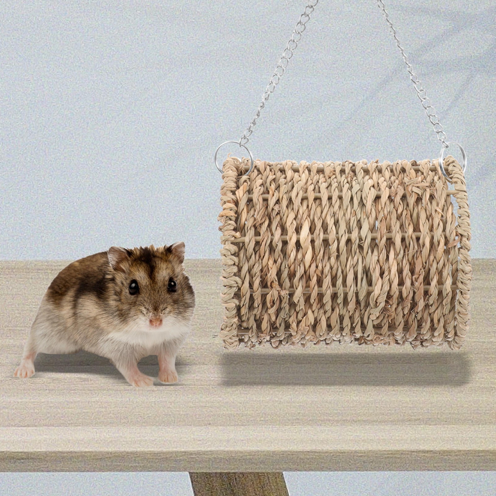 SOPOTUTU Tunnel Hamster Hammock Natural Straw 1Pack 4.72X3.93X3.93in ...