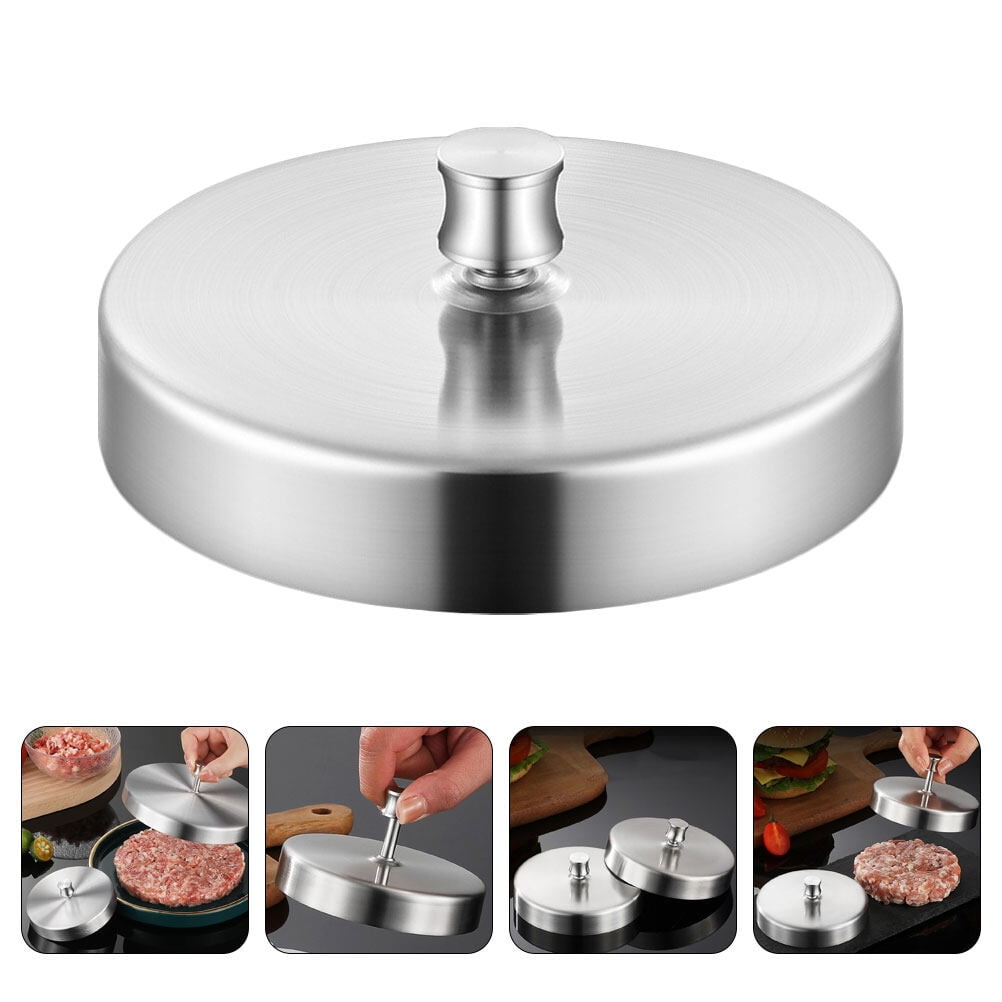 SOPOTUTU Burger Making Tool Meat Mold Stainless Steel Silver 1Set ...