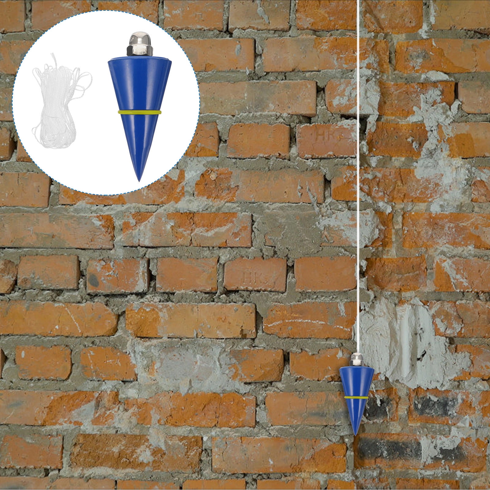 SOPOTUTU 1Set Plumb Weight 3.93X1.77X1.77 Inch Vertical Detection Building Measuring Tools ...
