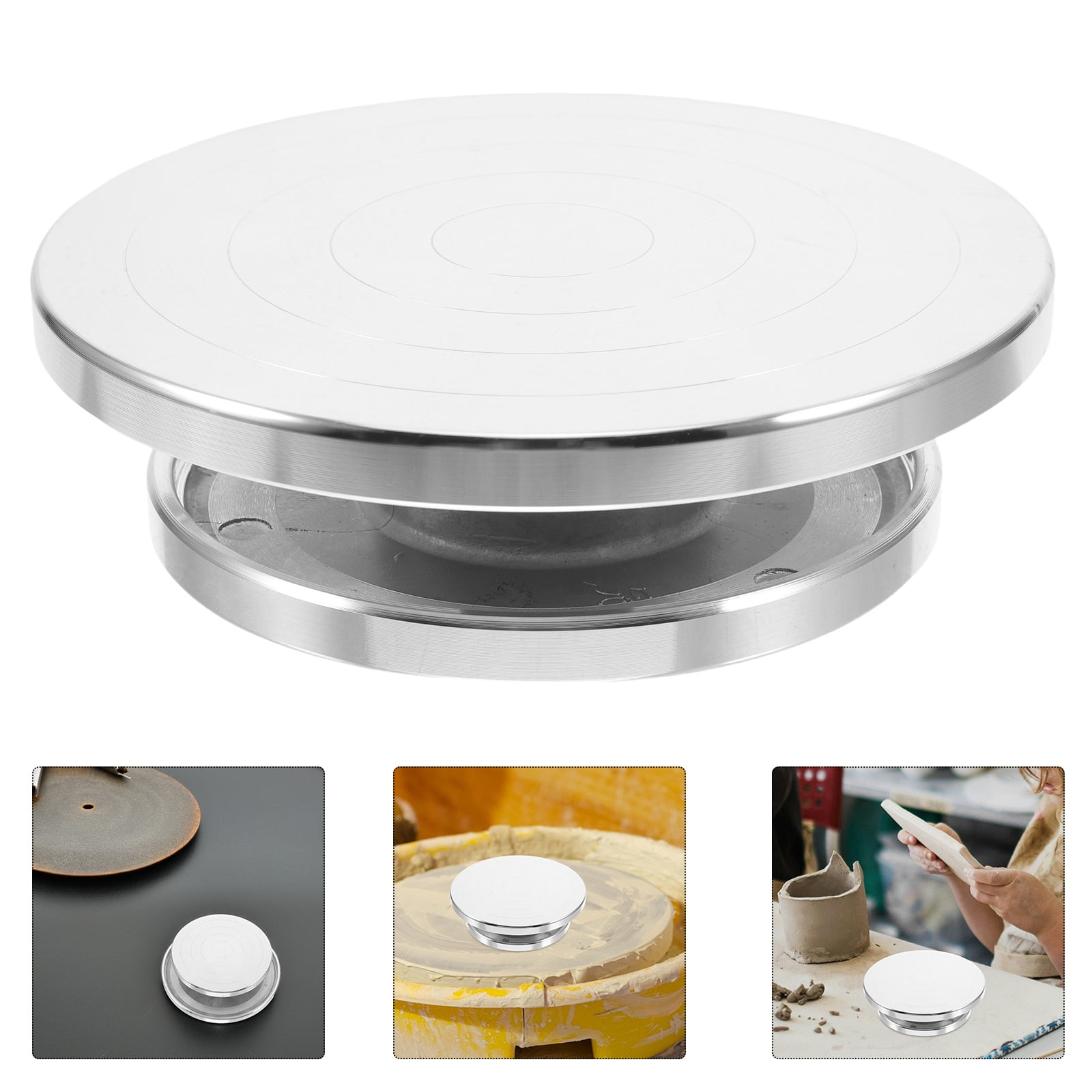 SOPOTUTU Mini Aluminum Pottery Turntable Bearing Connection 360 ...